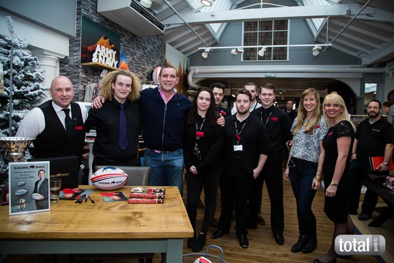 Snapped: Phil Vickery MBE opens Raging Bull at Jolly's Bath.