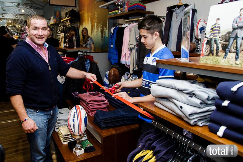 Snapped: Phil Vickery MBE opens Raging Bull at Jolly's Bath.